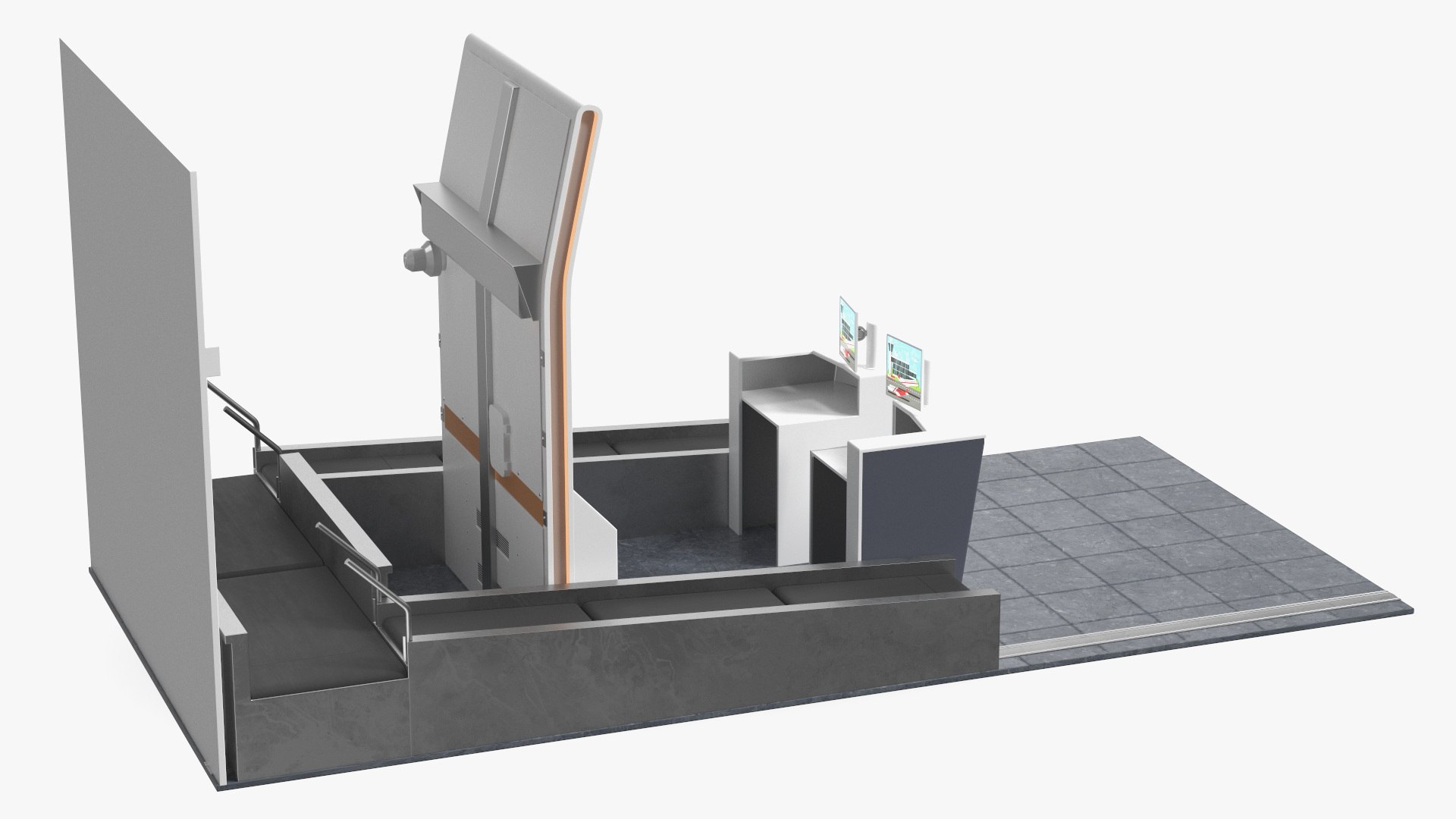 Airport Check-In Desk 3D model - TurboSquid 2104768