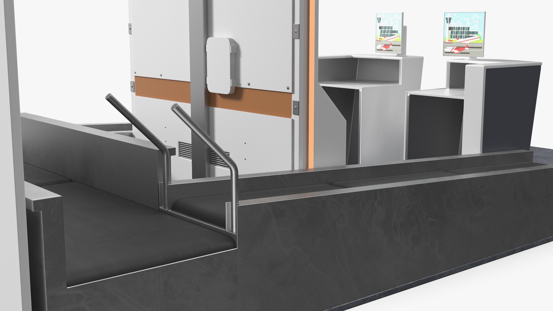 Airport Check-In Desk 3D model - TurboSquid 2104768