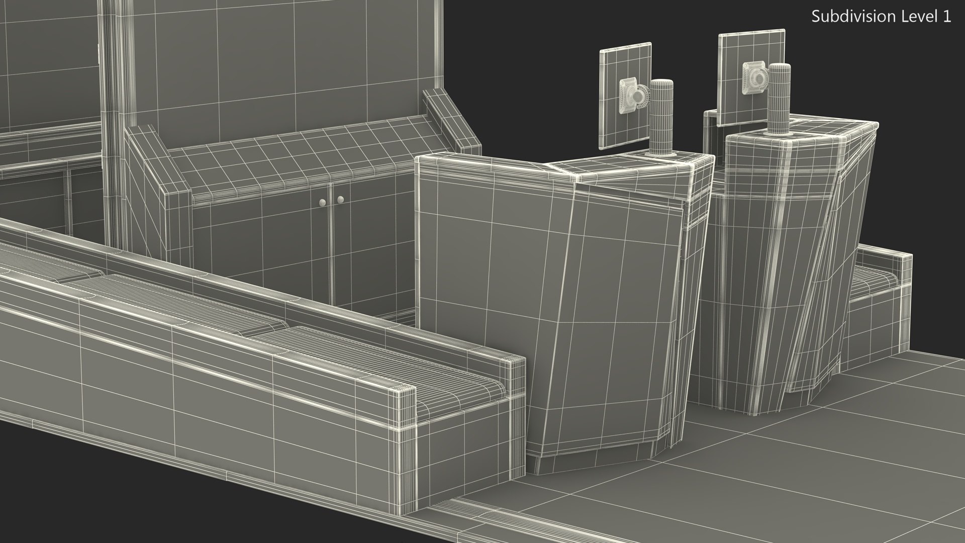 Airport Check-In Desk 3D model - TurboSquid 2104768