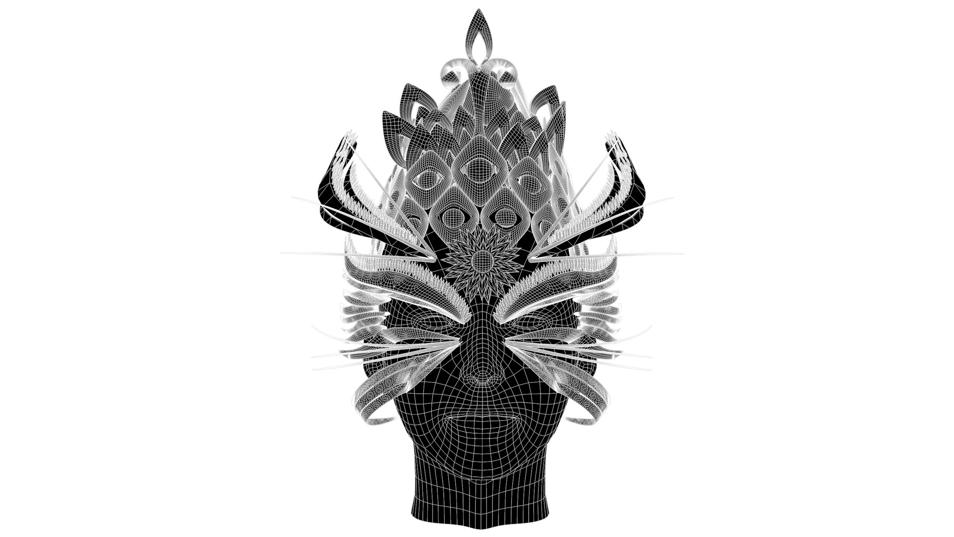 3D Eyes Feathers Mask - TurboSquid 1557333