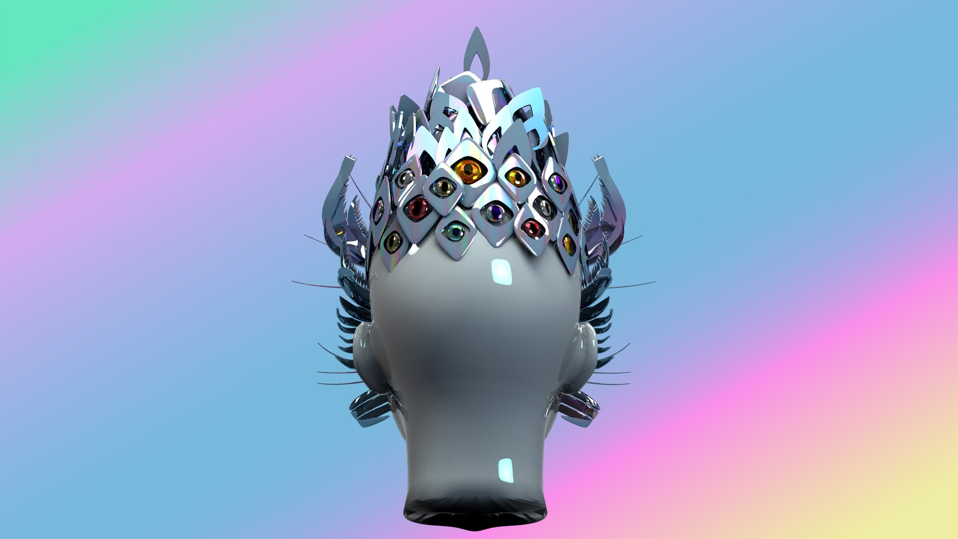 3D Eyes Feathers Mask - TurboSquid 1557333