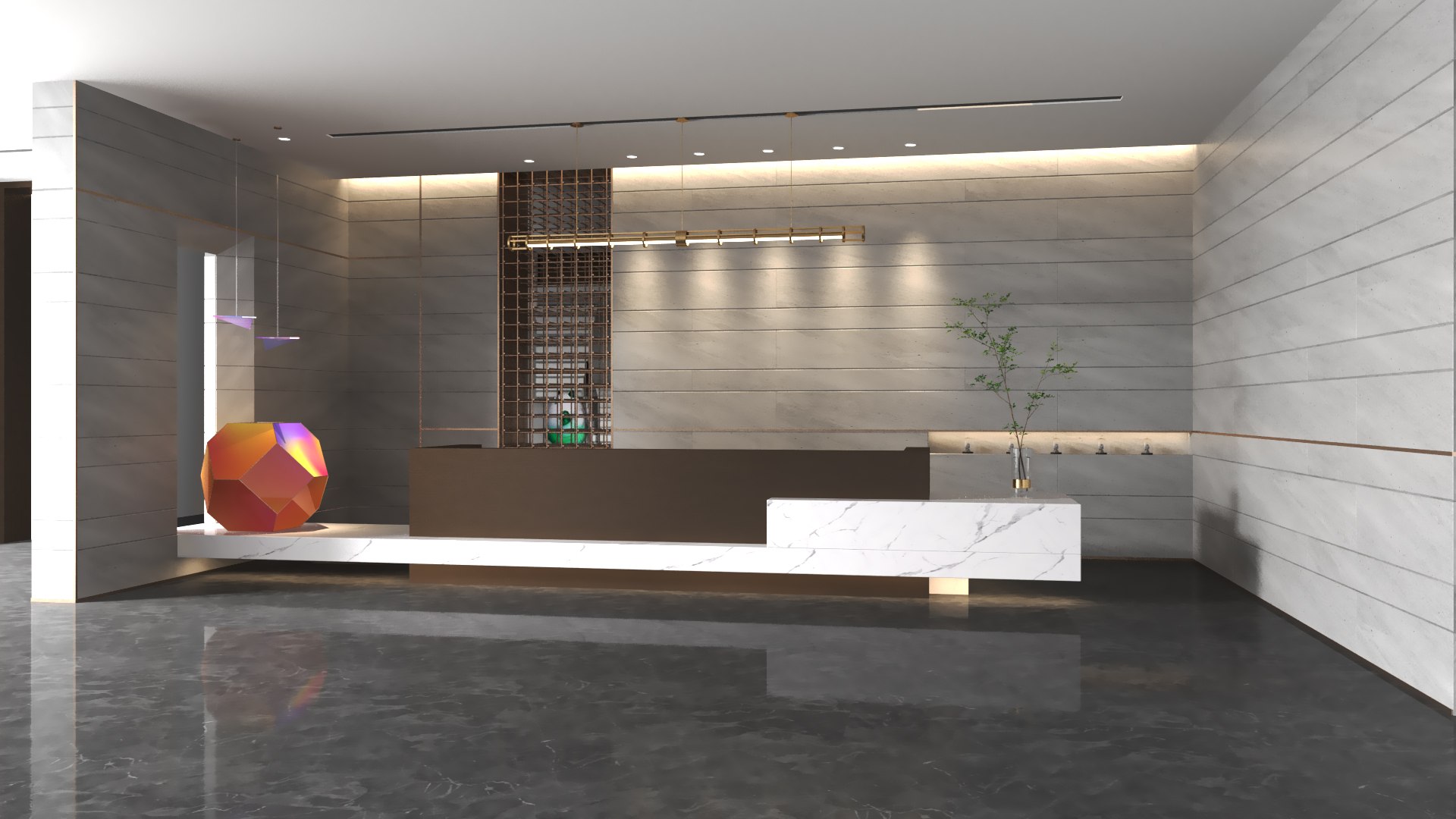 Reception Desk 3D Model - TurboSquid 2213820