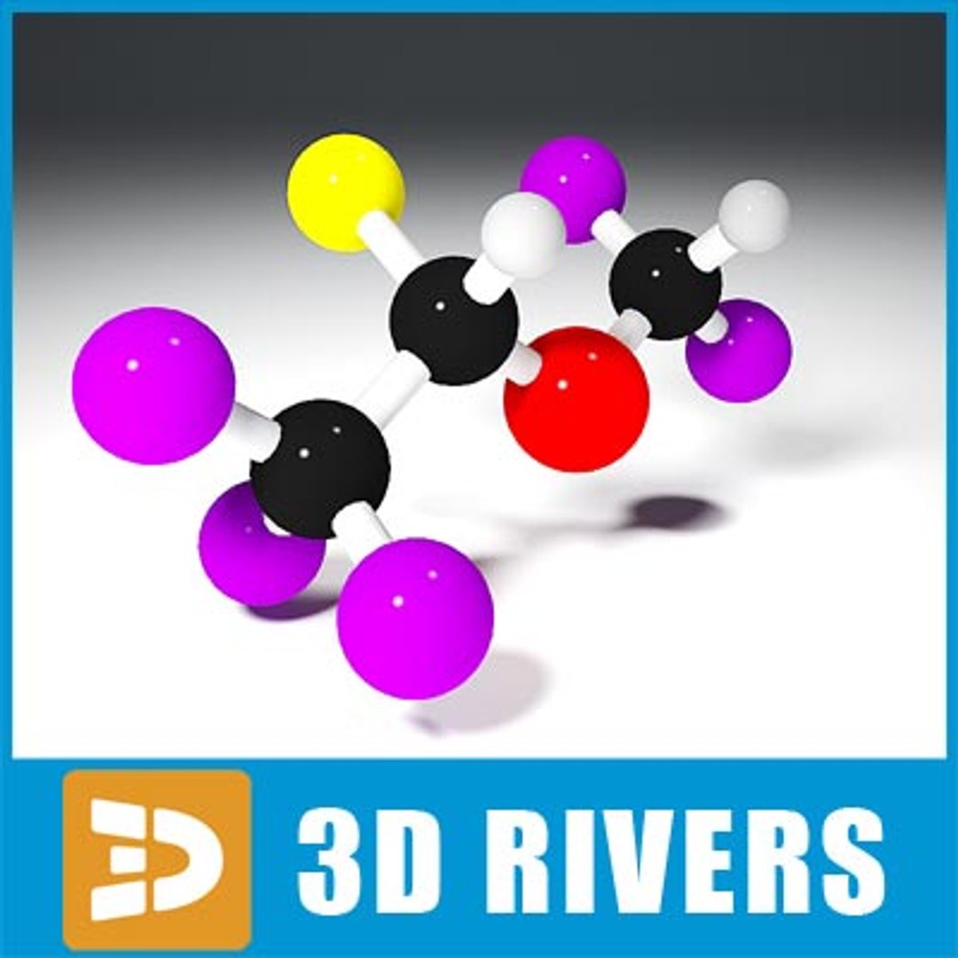 3ds Isoflurane Molecule Structure