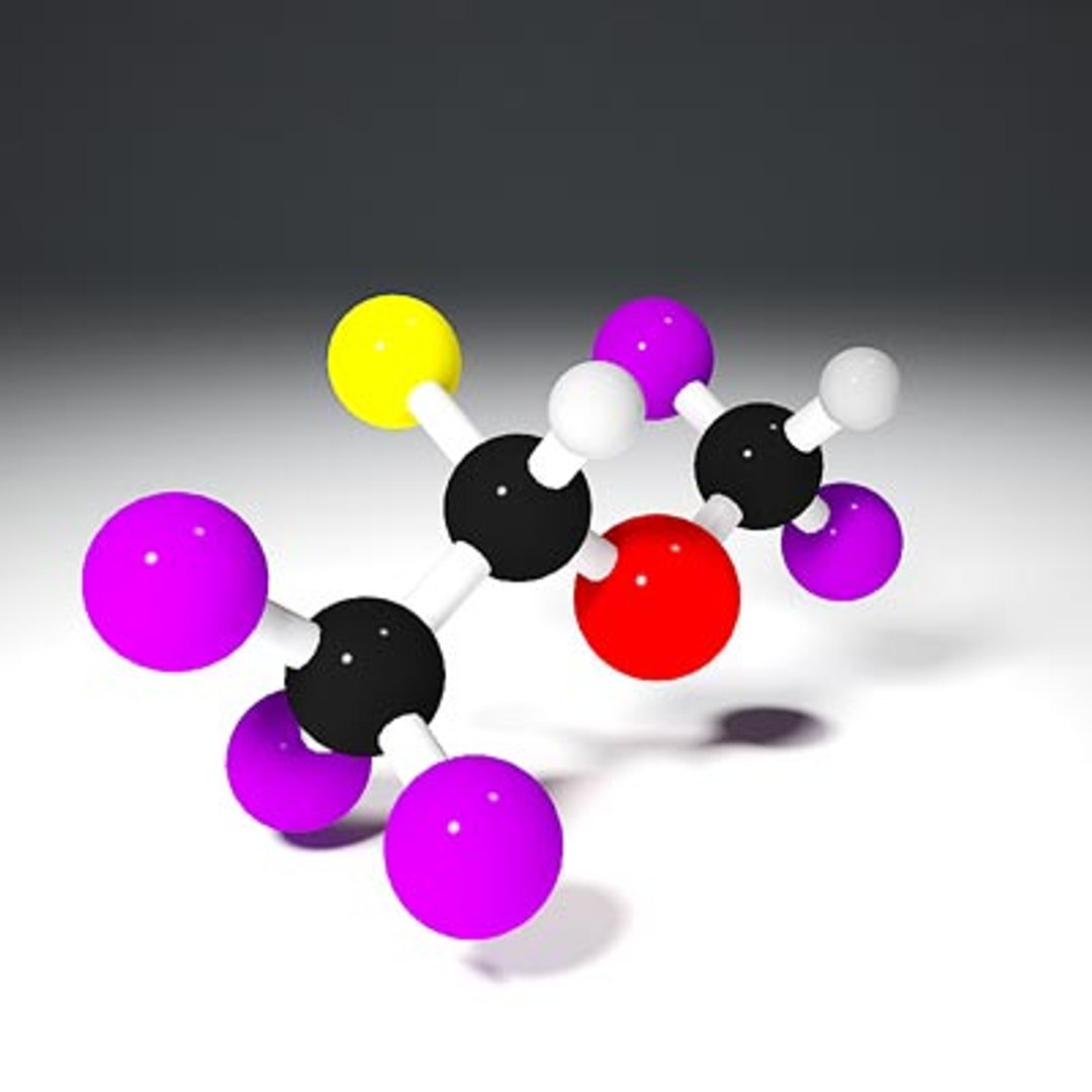 3ds Isoflurane Molecule Structure
