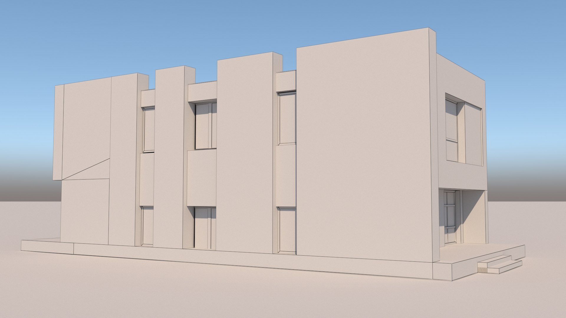 Modern Cottage 3D Model - TurboSquid 1977016