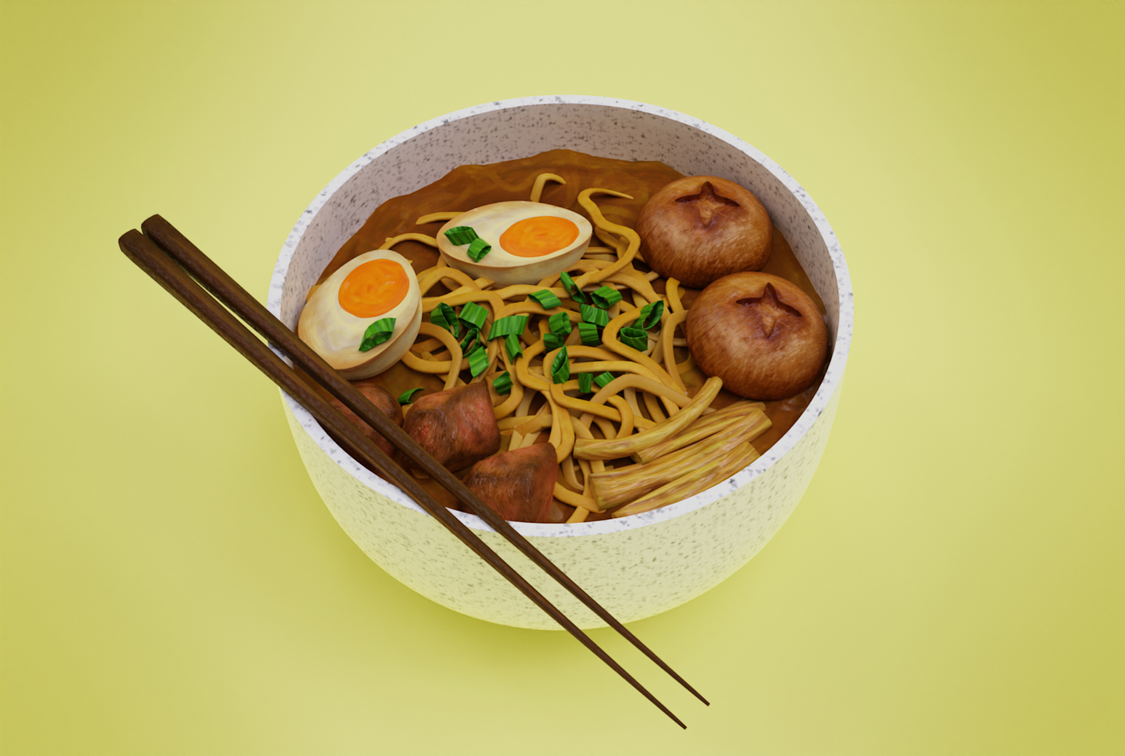 Noodle ramen cartoon style 3D model - TurboSquid 1663831