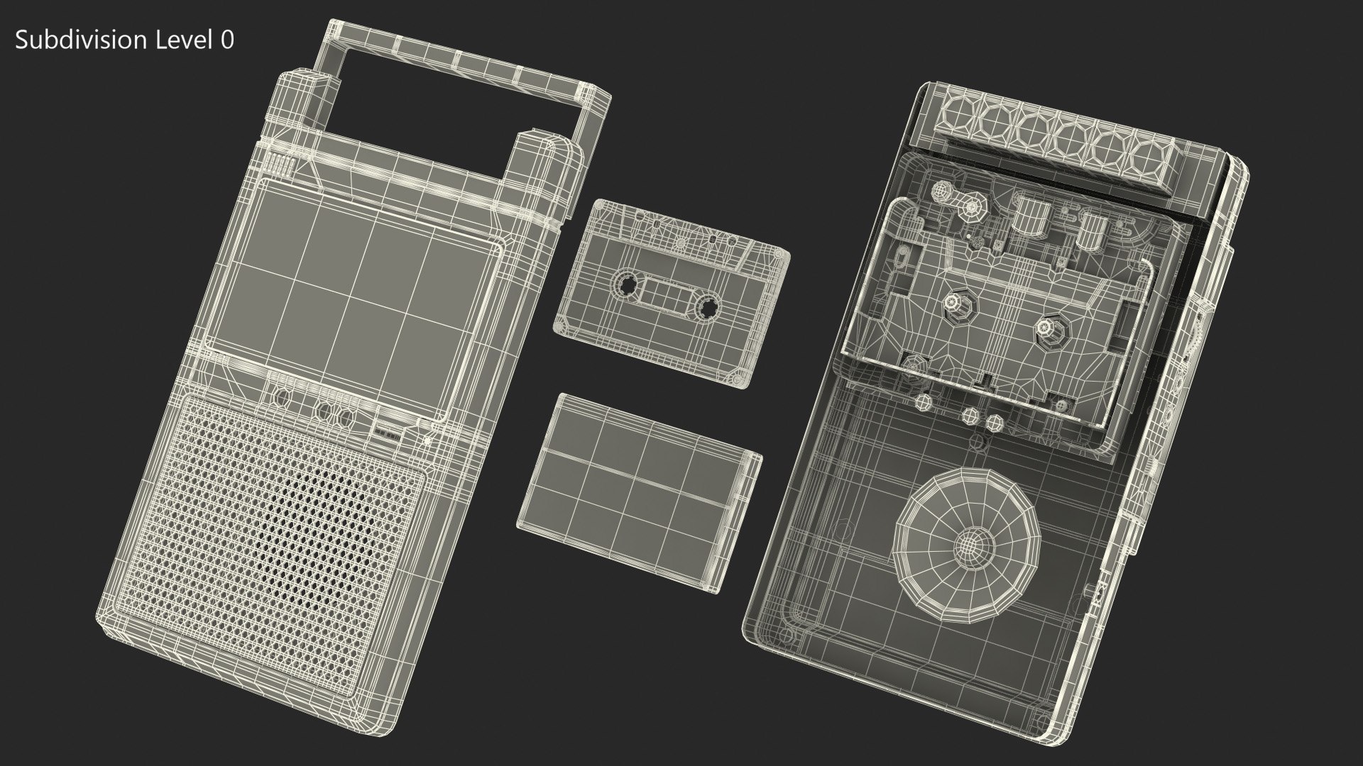 3D QFX RETRO 39 Shoebox Recorder with TDK Tape and Box Set - TurboSquid 1755653