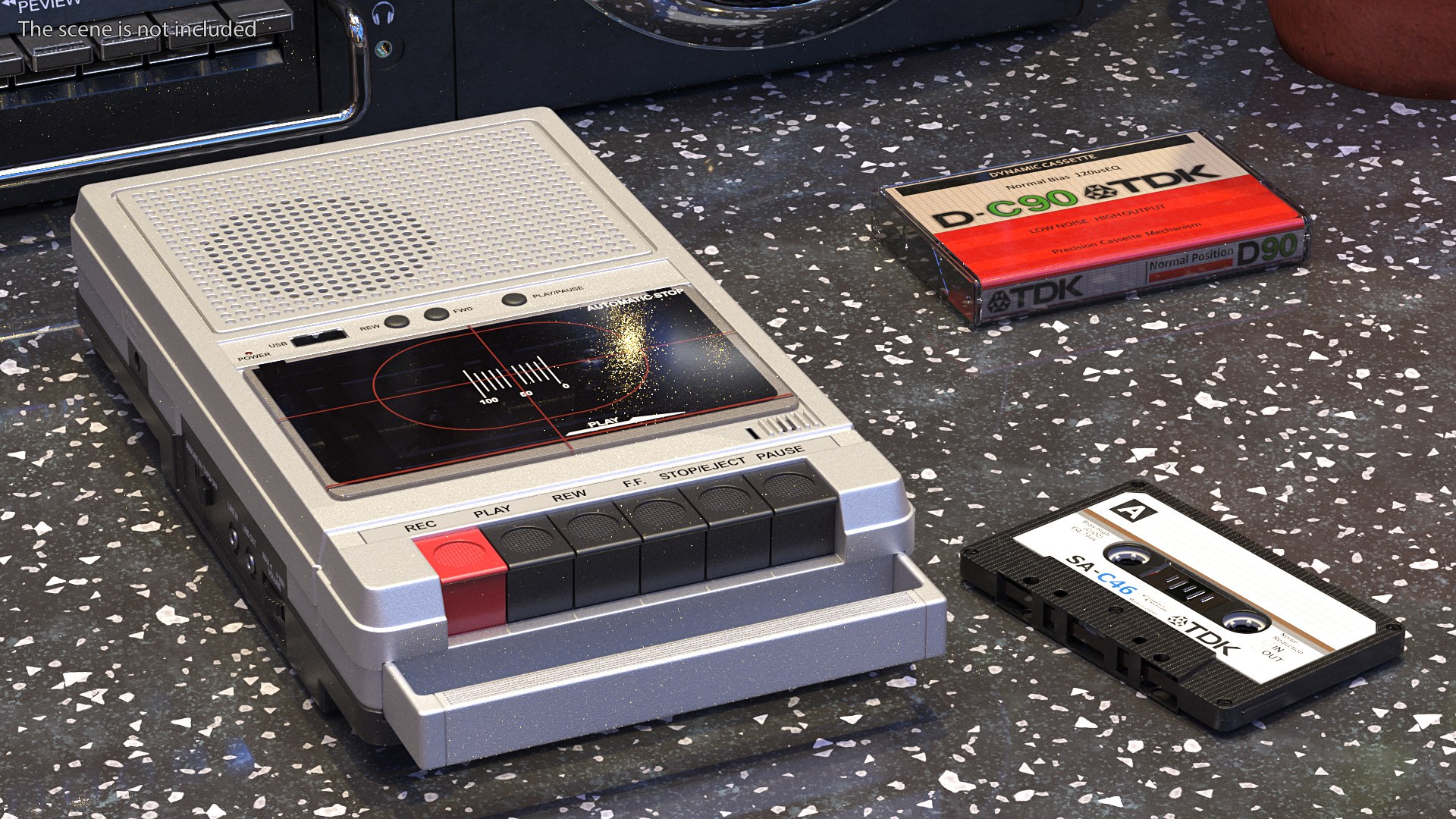 3D QFX RETRO 39 Shoebox Recorder With TDK Tape And Box Set - TurboSquid 1755653