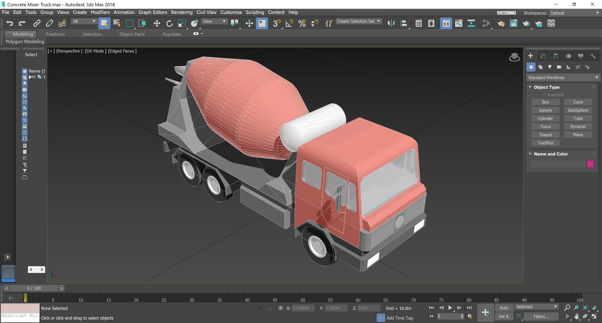 3D Parametric Concrete Mixer Truck - Revit Family - TurboSquid 1820266