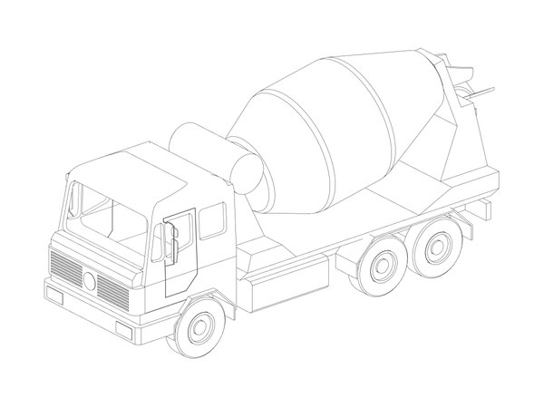 3D Parametric Concrete Mixer Truck - Revit Family - TurboSquid 1820266