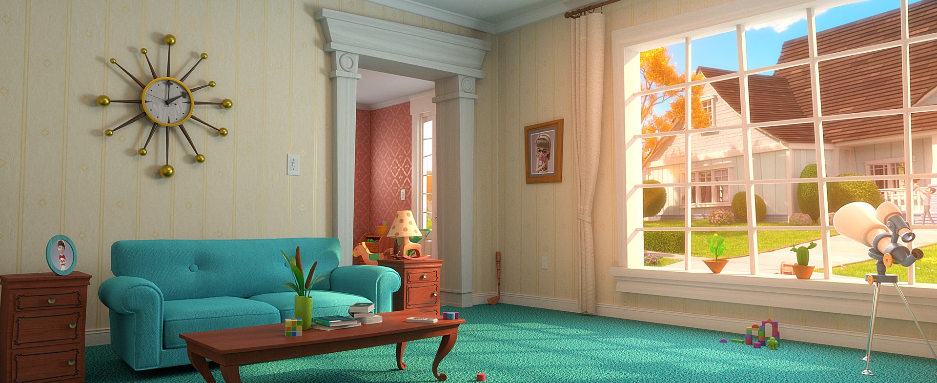 Cartoon Hall Living Room V2 3D - TurboSquid 1826393