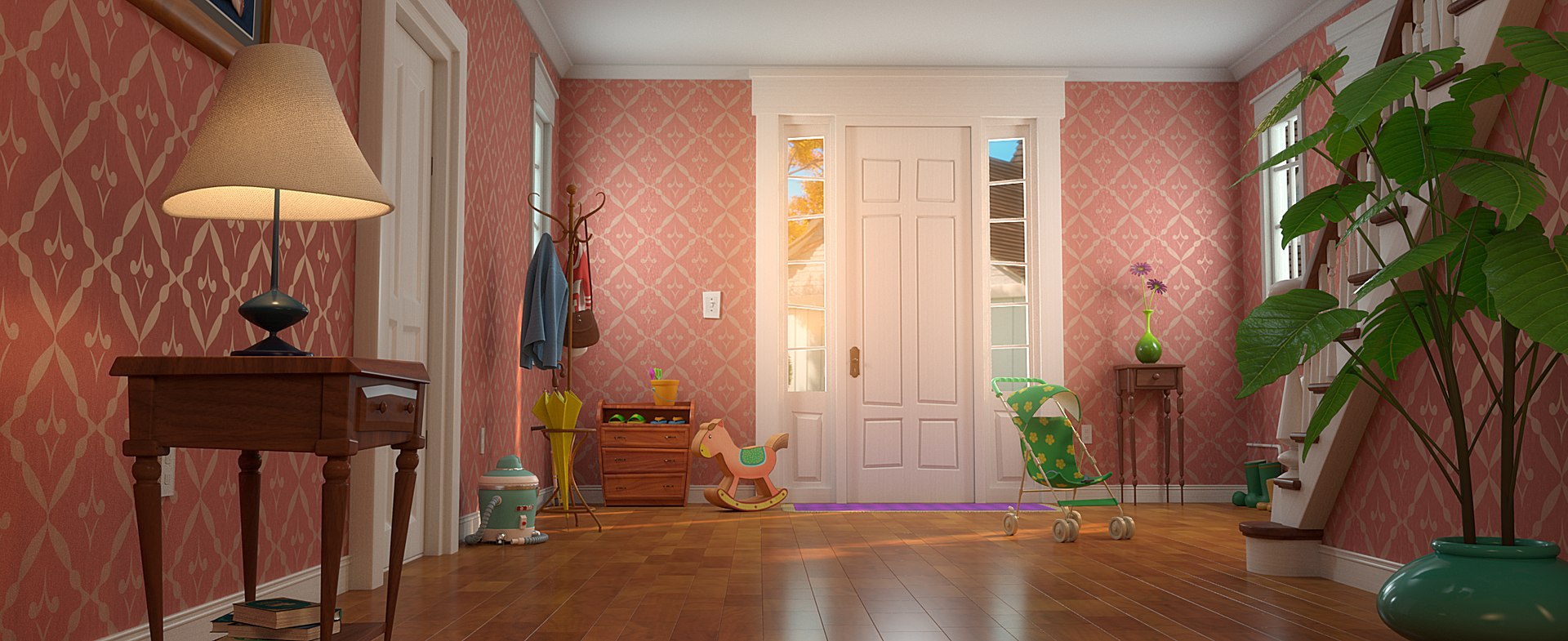 Cartoon Hall Living Room V2 3D - TurboSquid 1826393