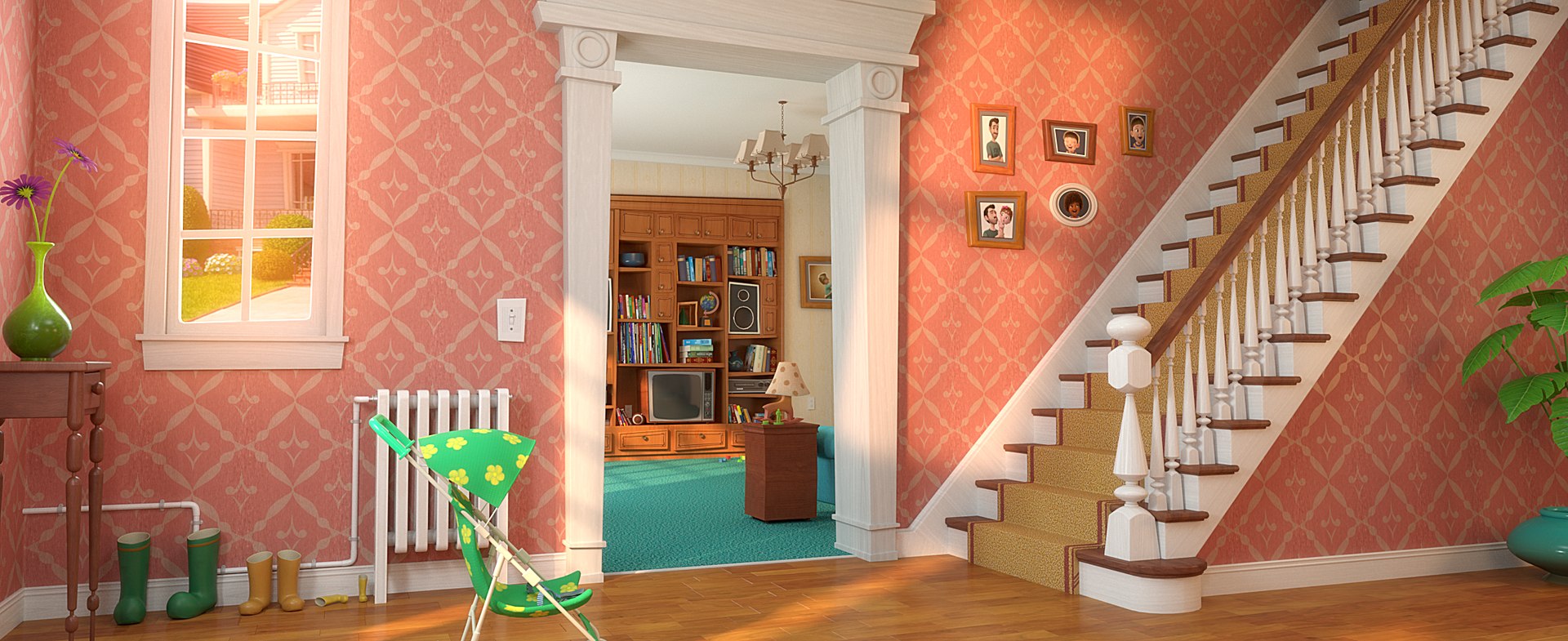 Cartoon Hall Living Room V2 3D - TurboSquid 1826393