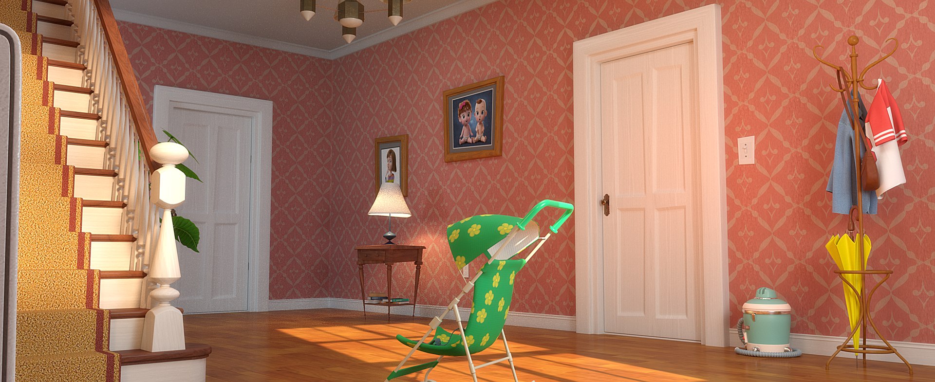 Cartoon Hall Living Room V2 3D - TurboSquid 1826393