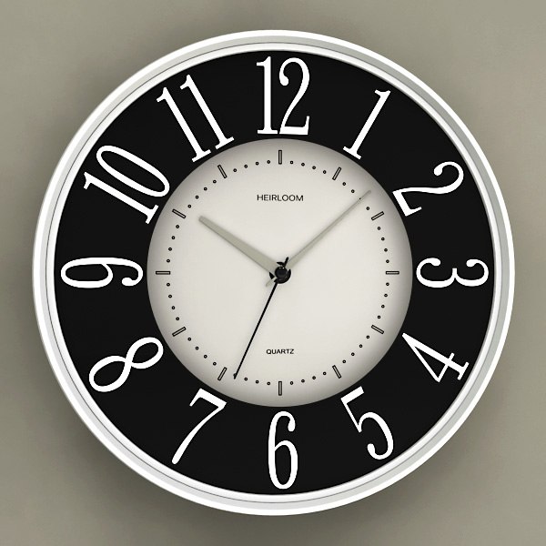 3d model analog wall clock