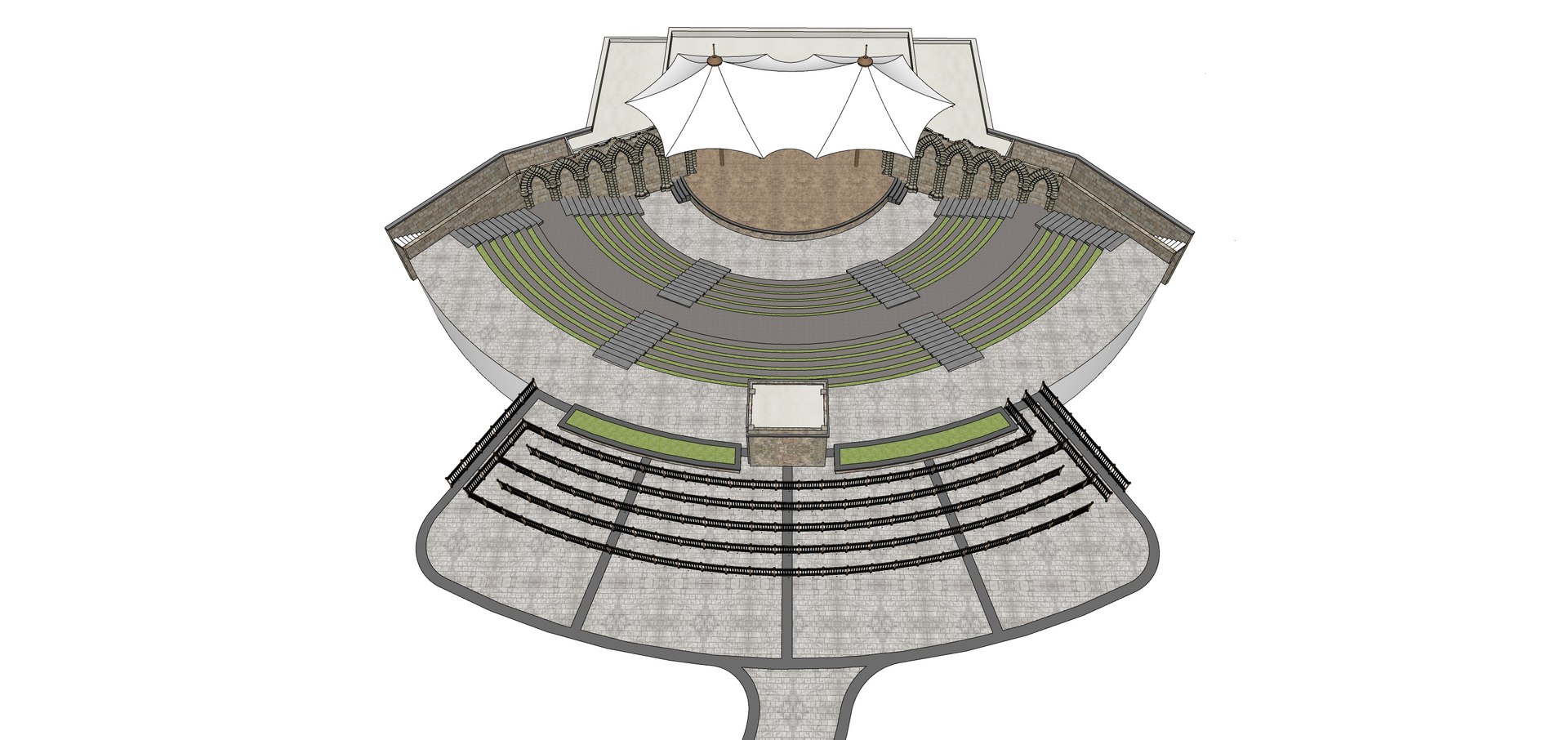 3D Performance Stage Amphitheatre Model - TurboSquid 2413854