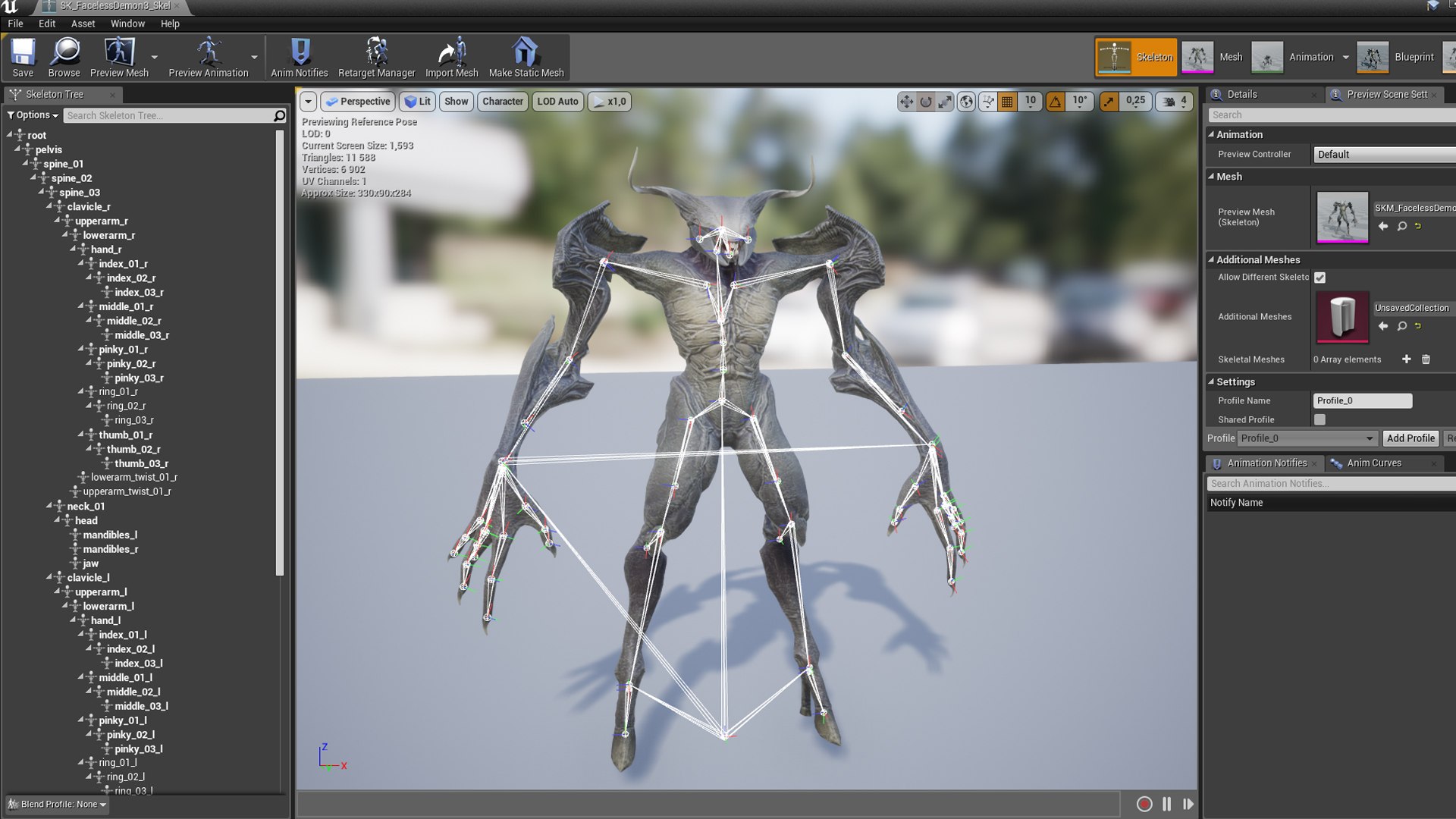 3D Faceless Demon 3 - TurboSquid 2109485