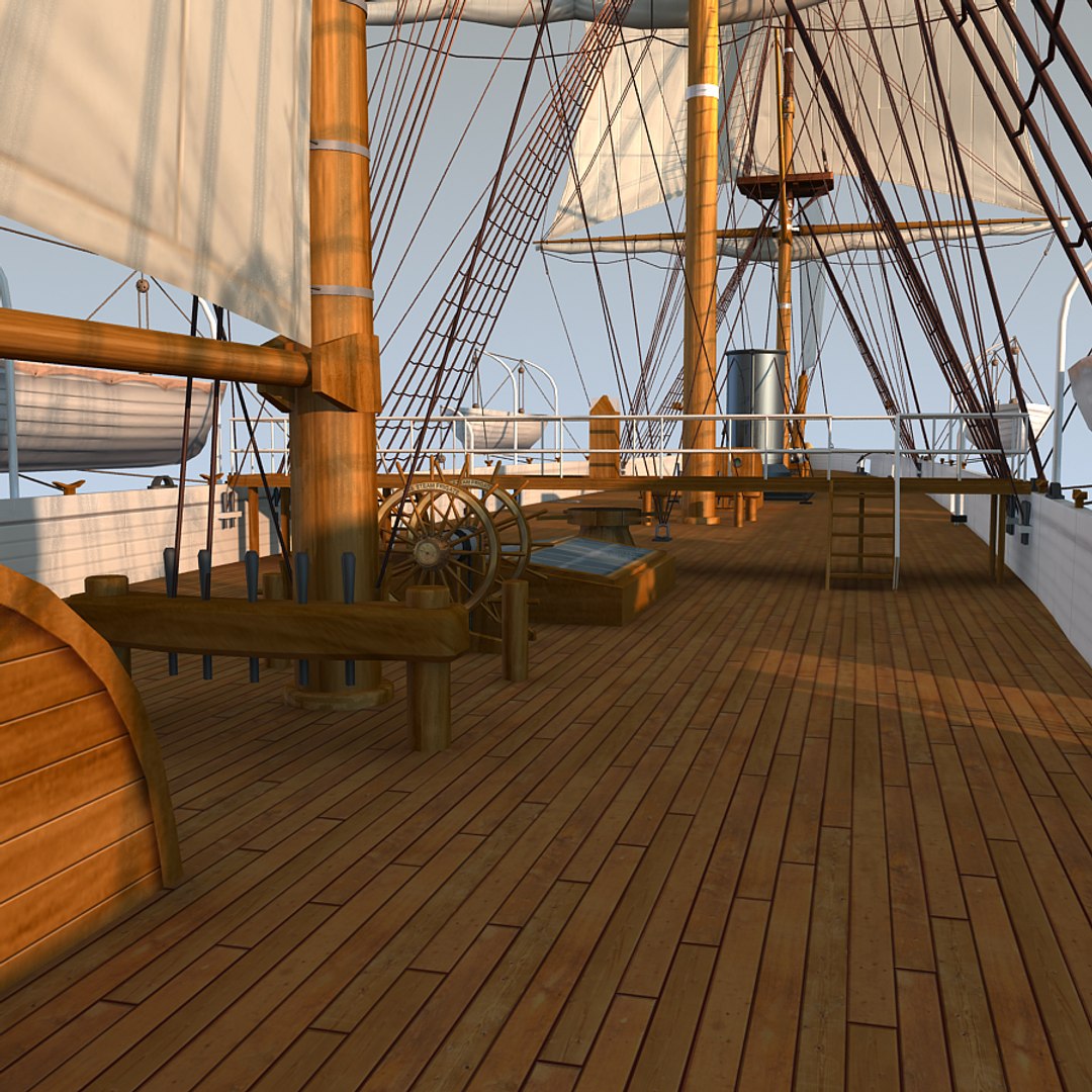3d sail steam frigate