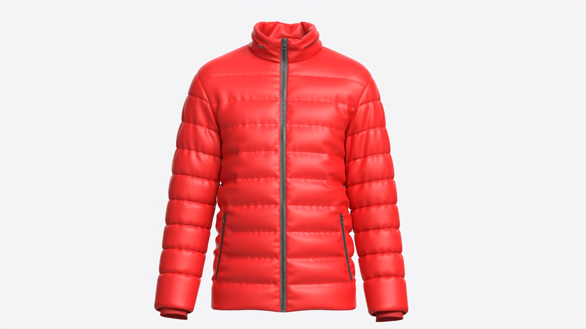 Quilted Jacket For Men Mockup Red Model - TurboSquid 2073854