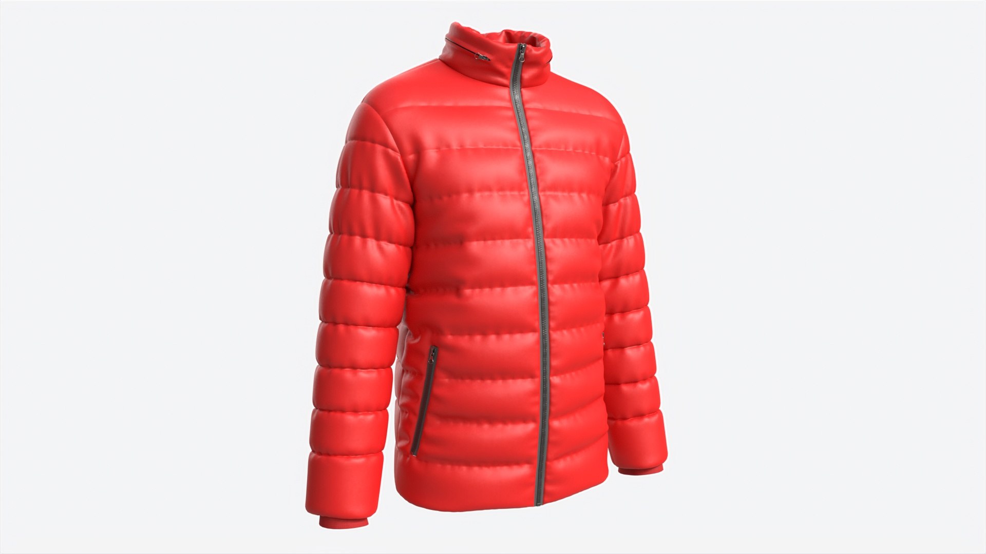 Quilted Jacket For Men Mockup Red Model - TurboSquid 2073854