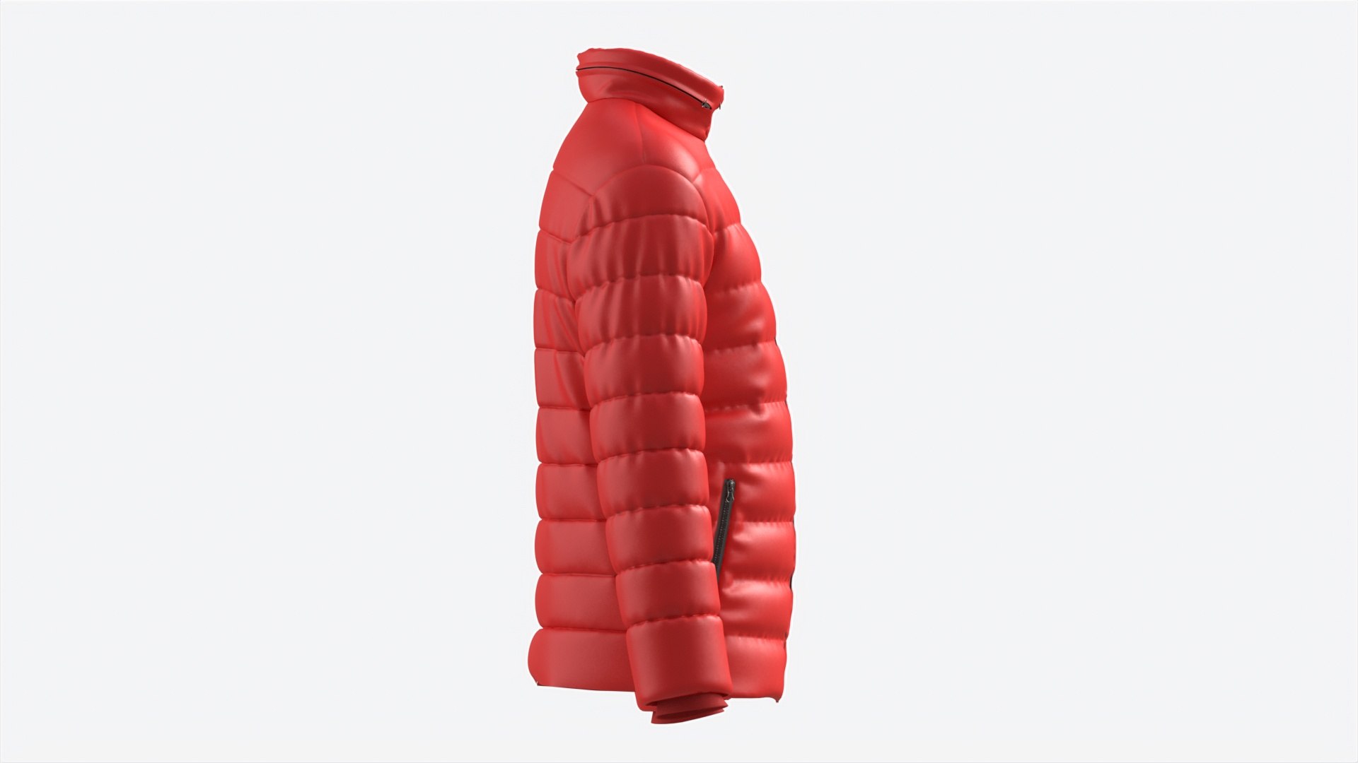 Quilted Jacket for Men Mockup Red model - TurboSquid 2073854