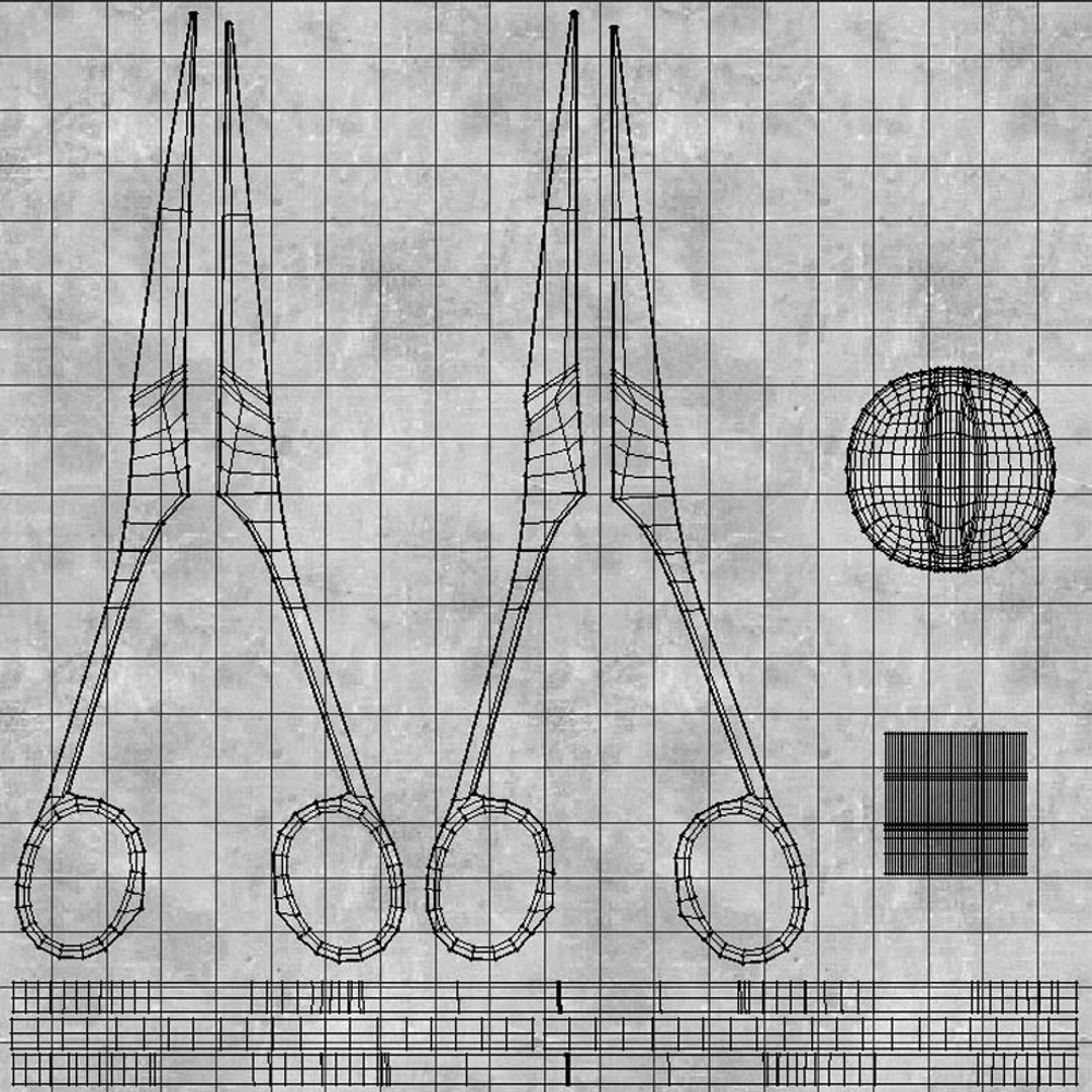 Barber Scissors 3d Model