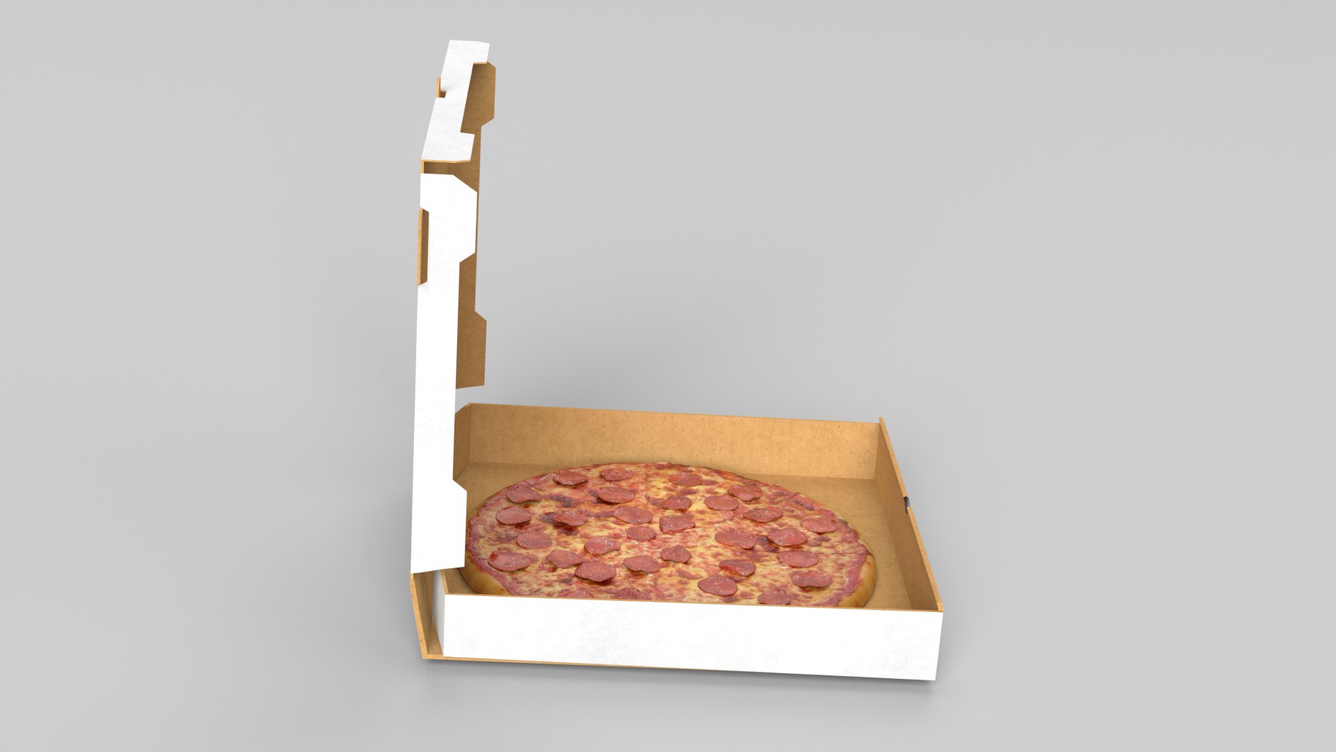 3D Model Pizza In Box - TurboSquid 2119367