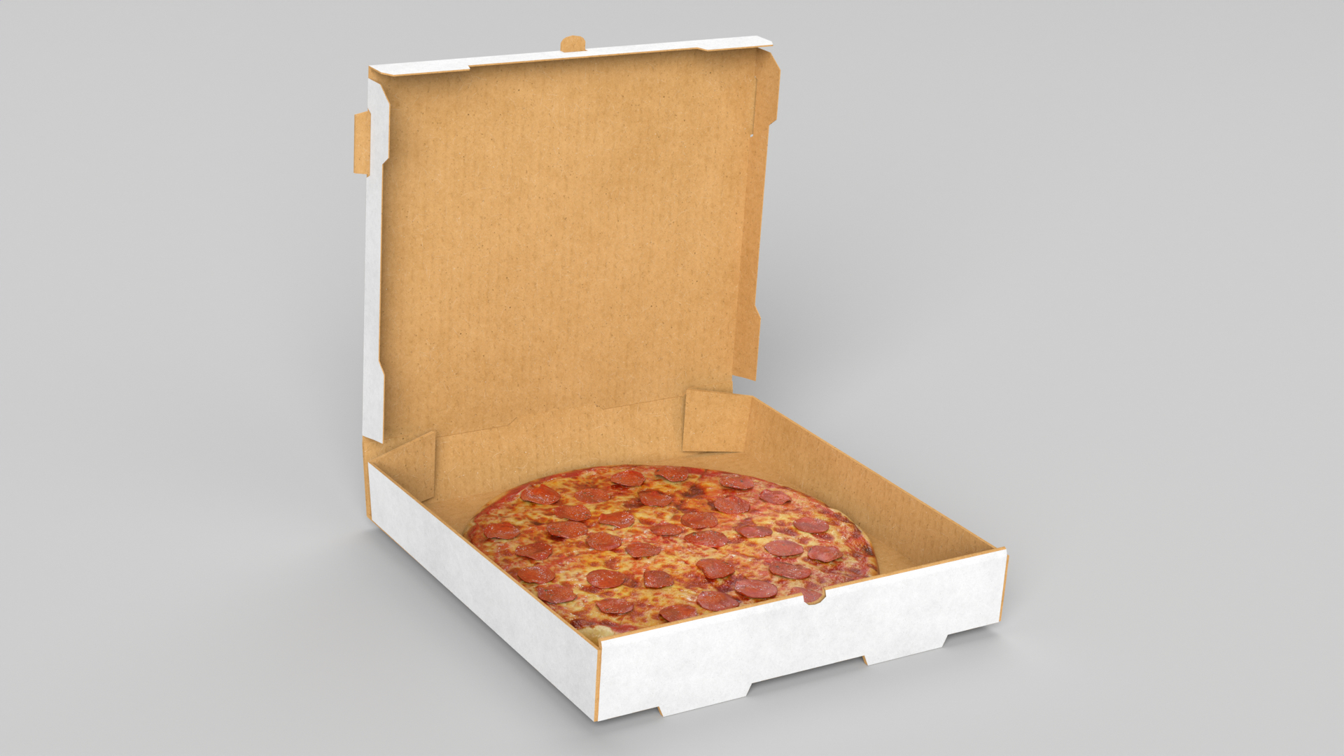 3D Model Pizza In Box - TurboSquid 2119367