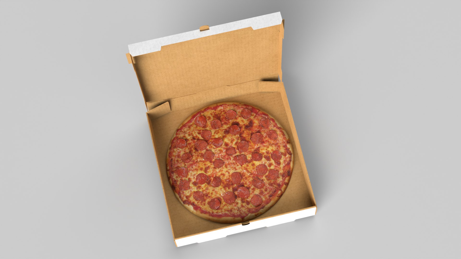 3D Model Pizza In Box - TurboSquid 2119367