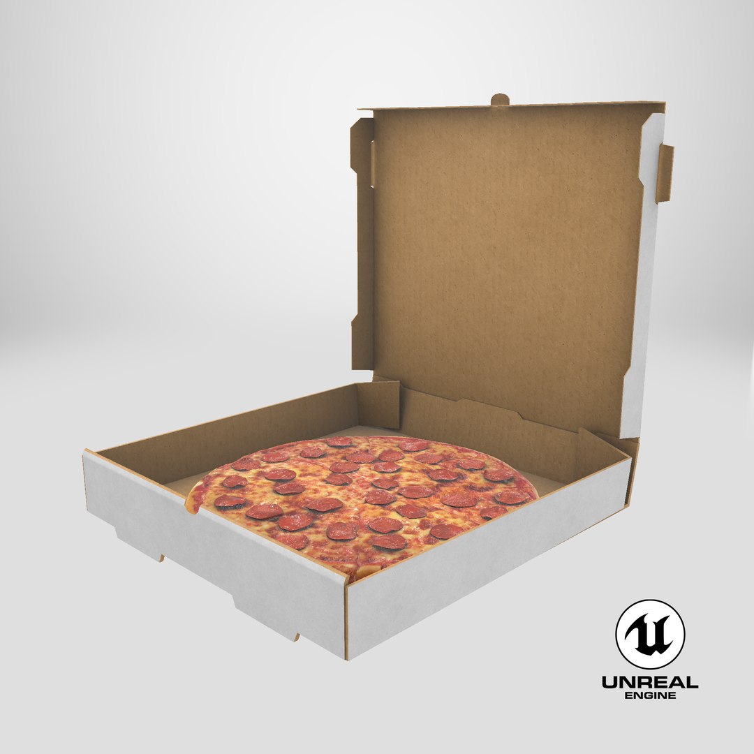 3D Model Pizza In Box - TurboSquid 2119367