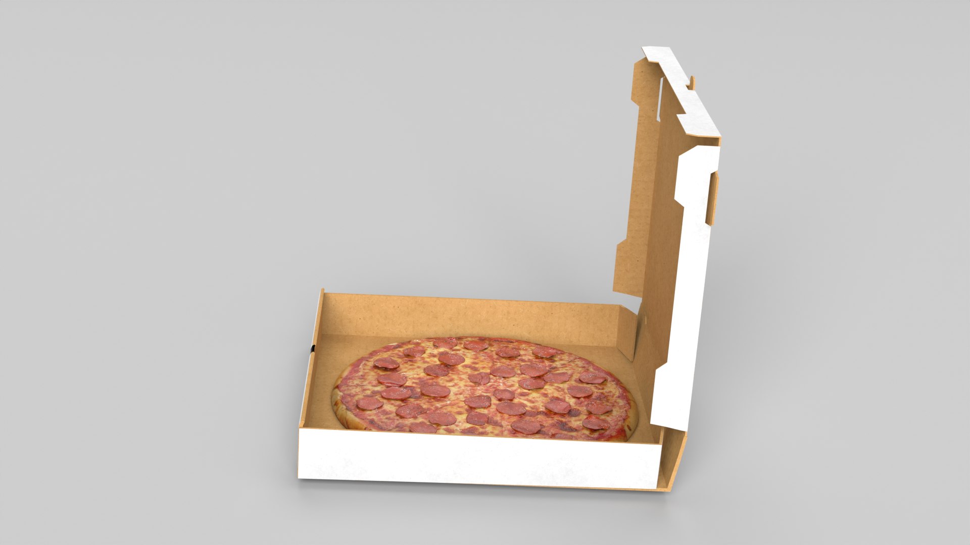 3D Model Pizza In Box - TurboSquid 2119367