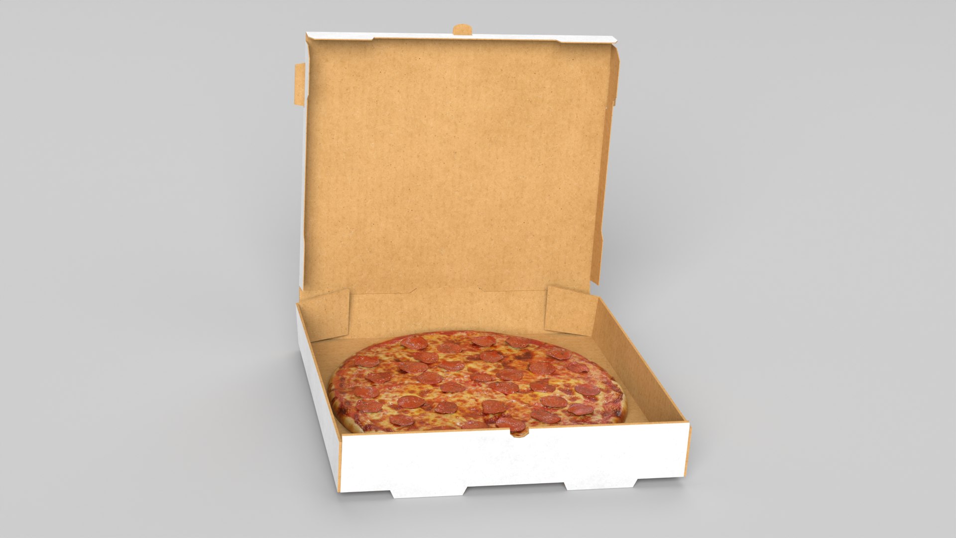 3D Model Pizza In Box - TurboSquid 2119367