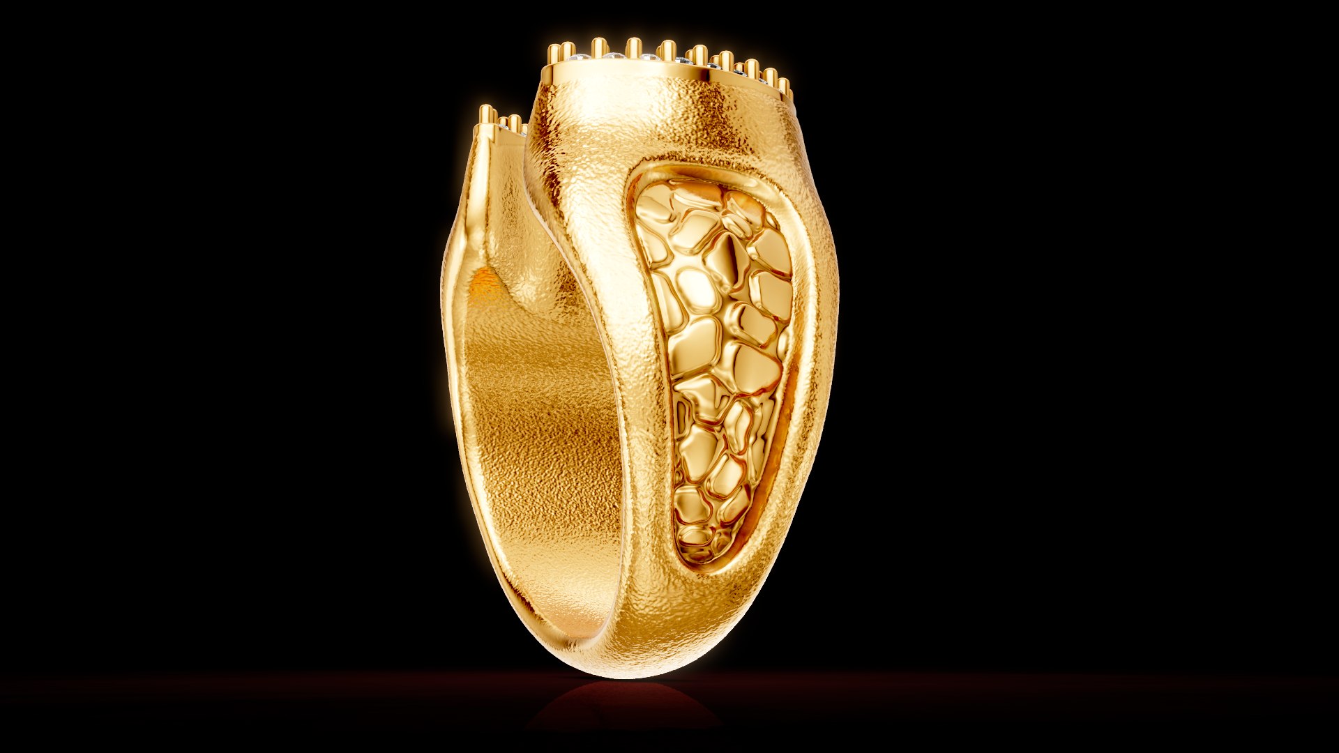 Horse Shoe Textured Ring Model - TurboSquid 2398645