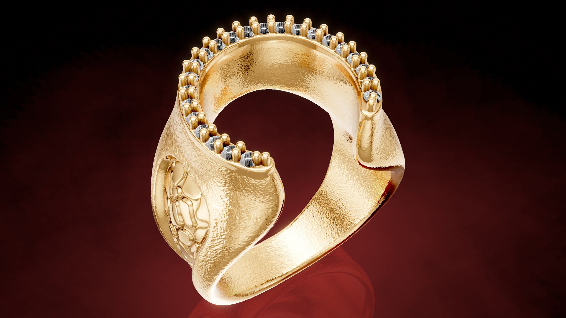 Horse Shoe Textured Ring Model - TurboSquid 2398645