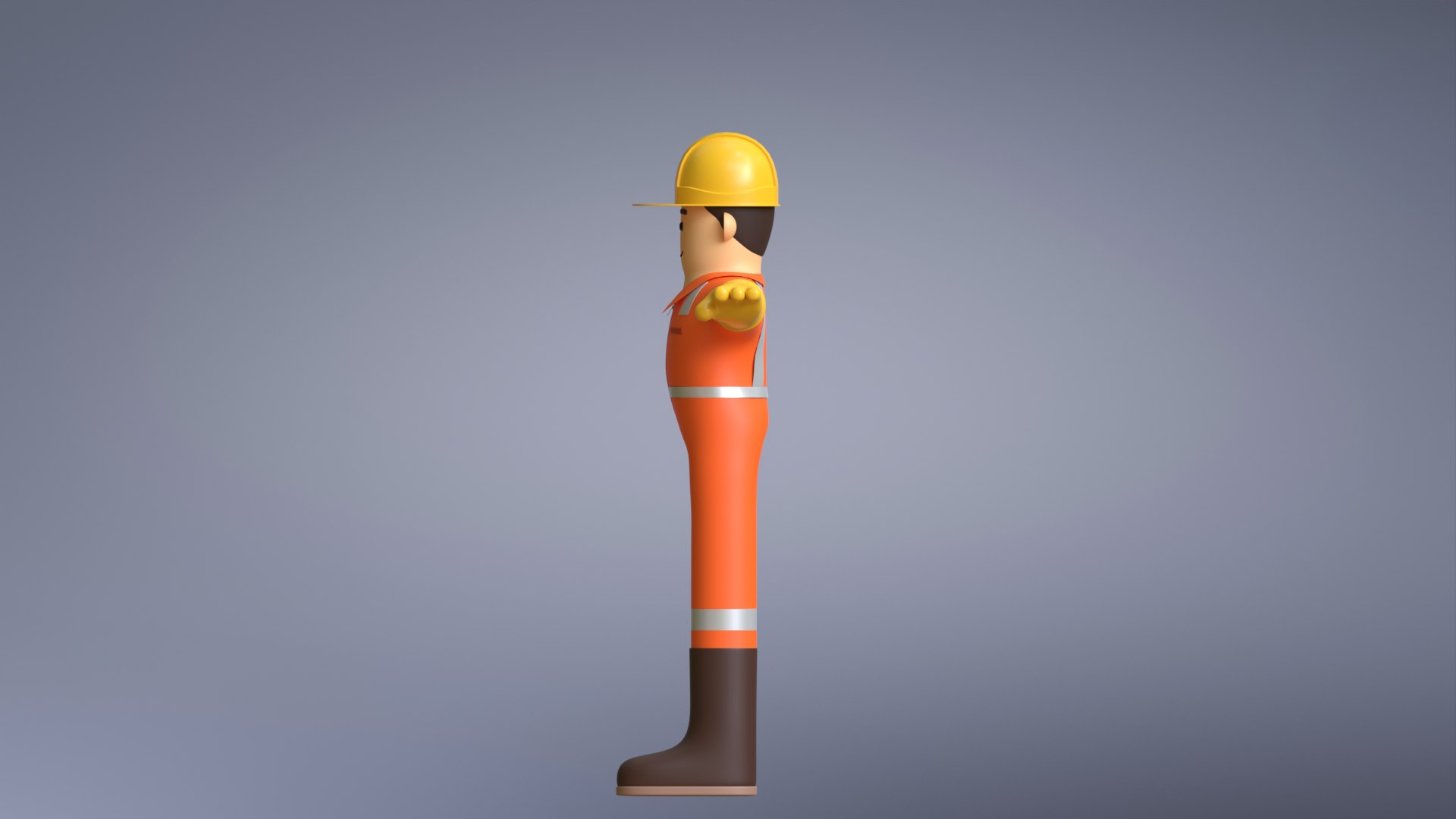 3D Minimal Construction Worker Cartoon Character - TurboSquid 2086829