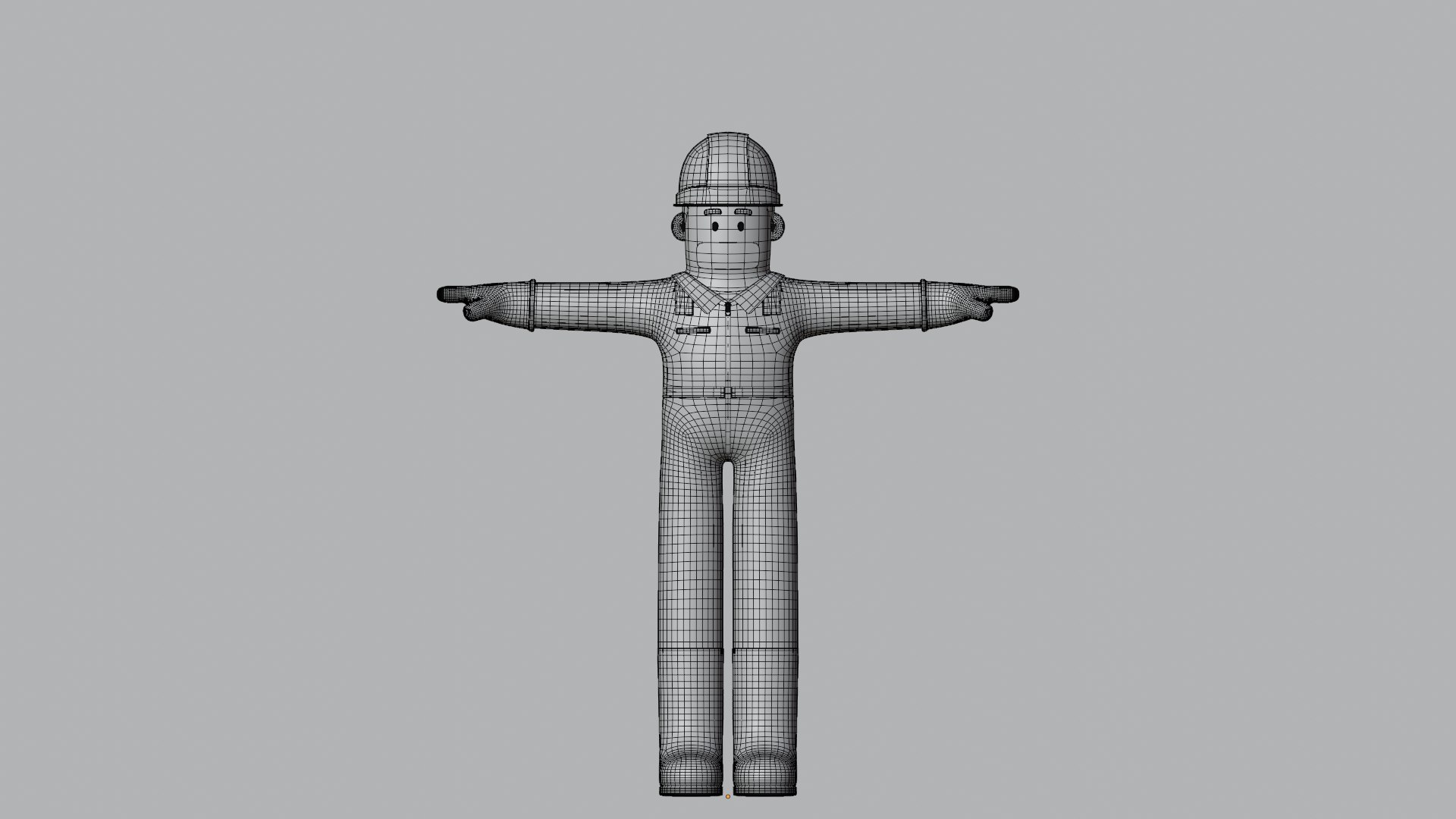 3D Minimal Construction Worker Cartoon Character - TurboSquid 2086829