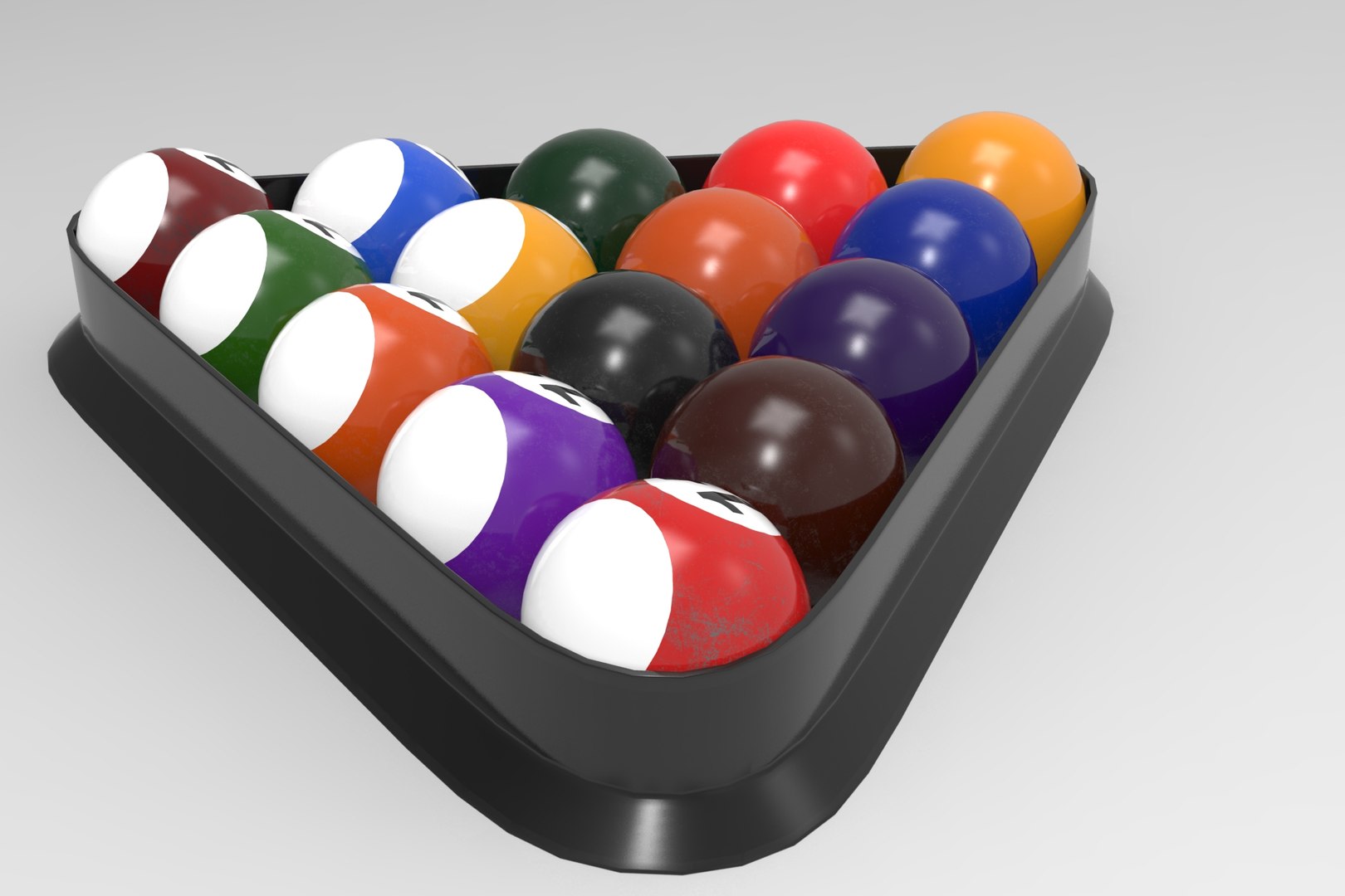 3D Billiard Balls Molded Triangle - TurboSquid 1935017