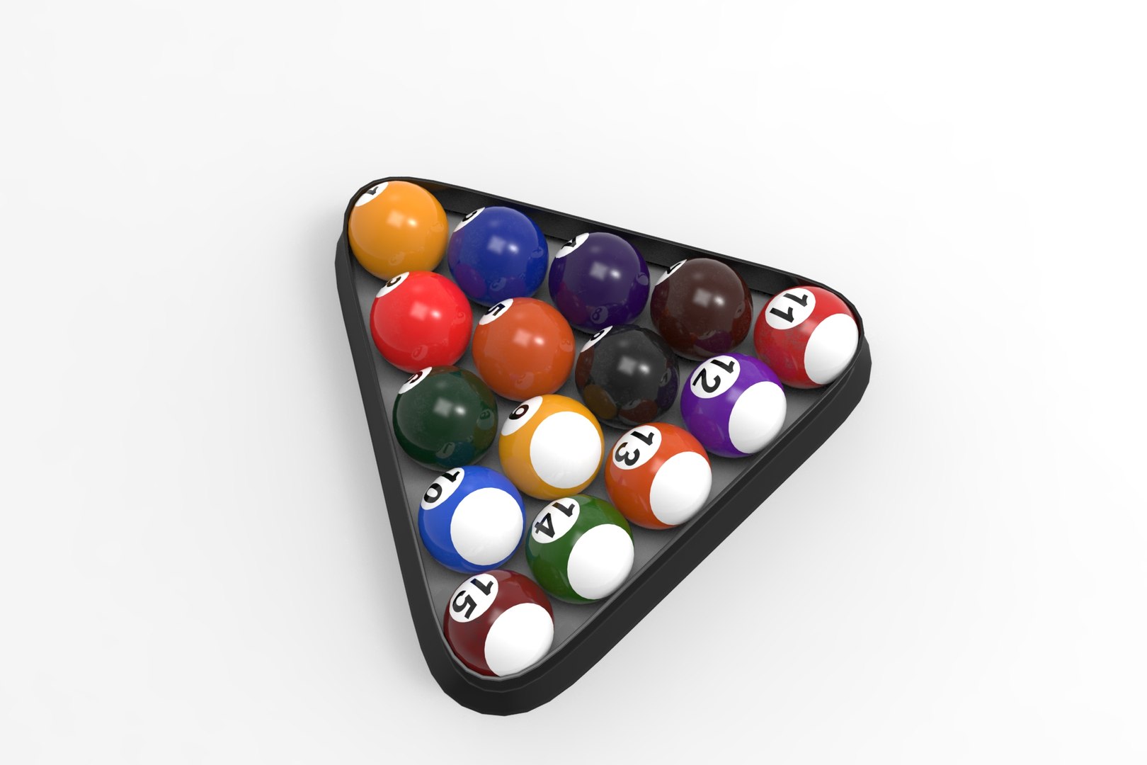 3D Billiard Balls Molded Triangle - TurboSquid 1935017