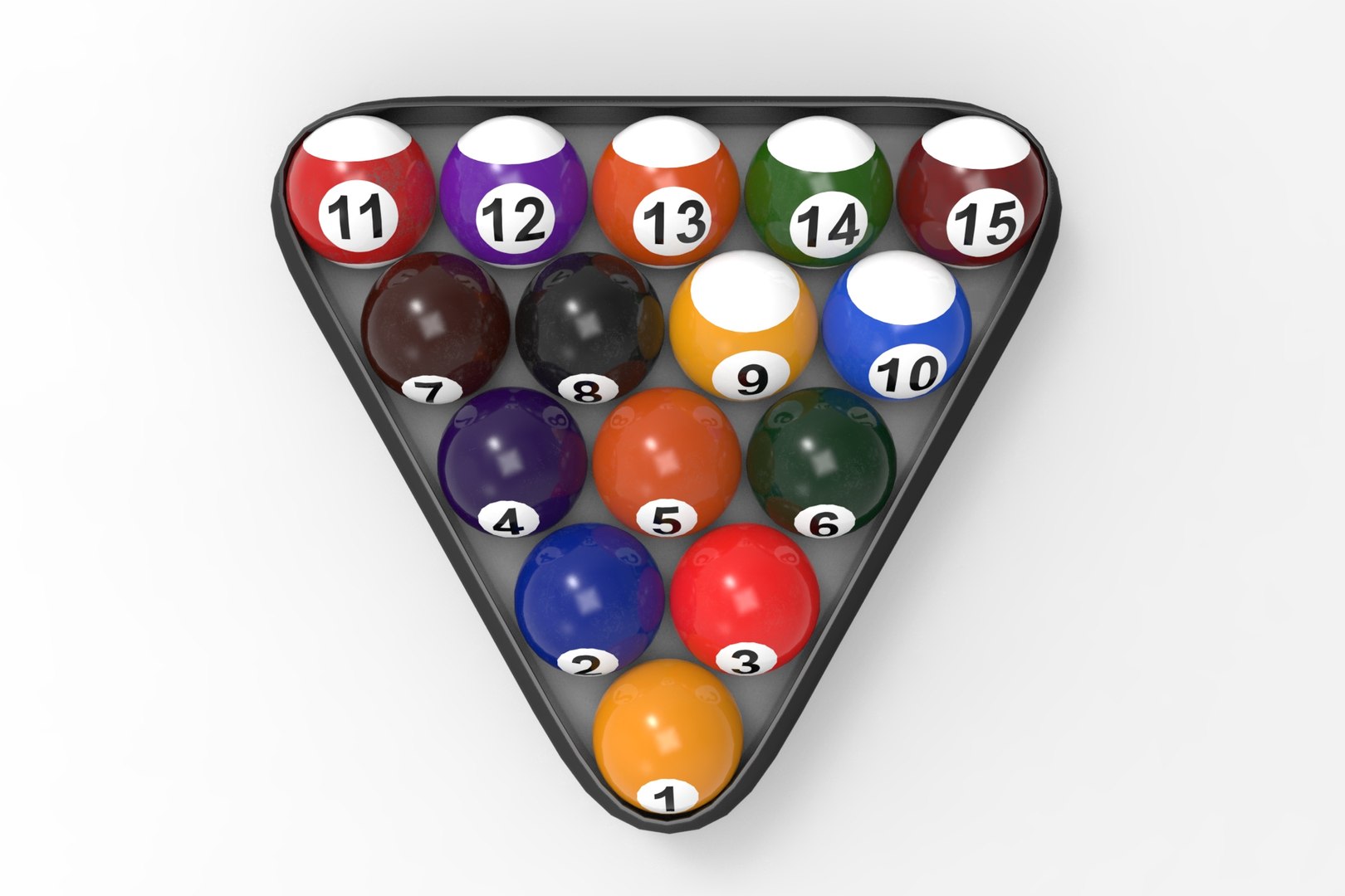 3D Billiard Balls Molded Triangle - TurboSquid 1935017