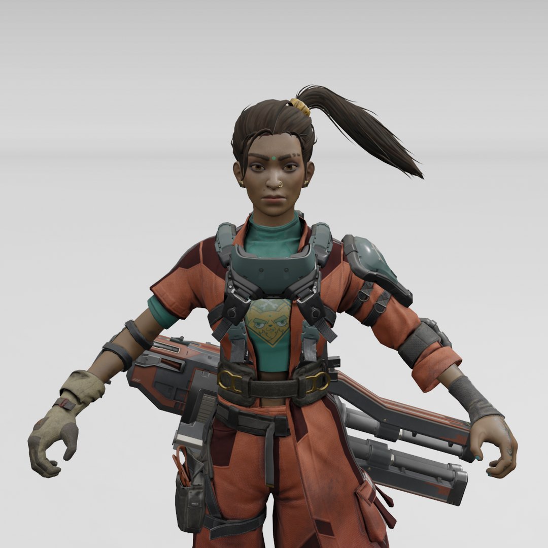 modelo 3d Rampart - Apex Legends - Rigged - TurboSquid 2024047