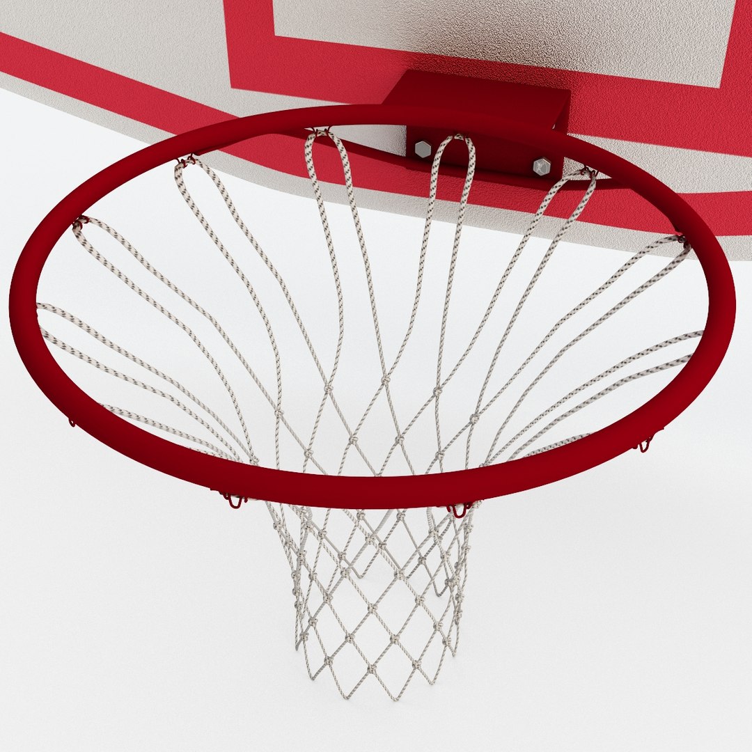 3ds Basketball Hoop Curved Backboard