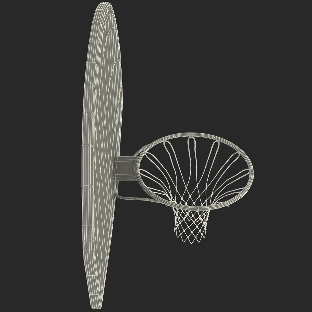 3ds basketball hoop curved backboard
