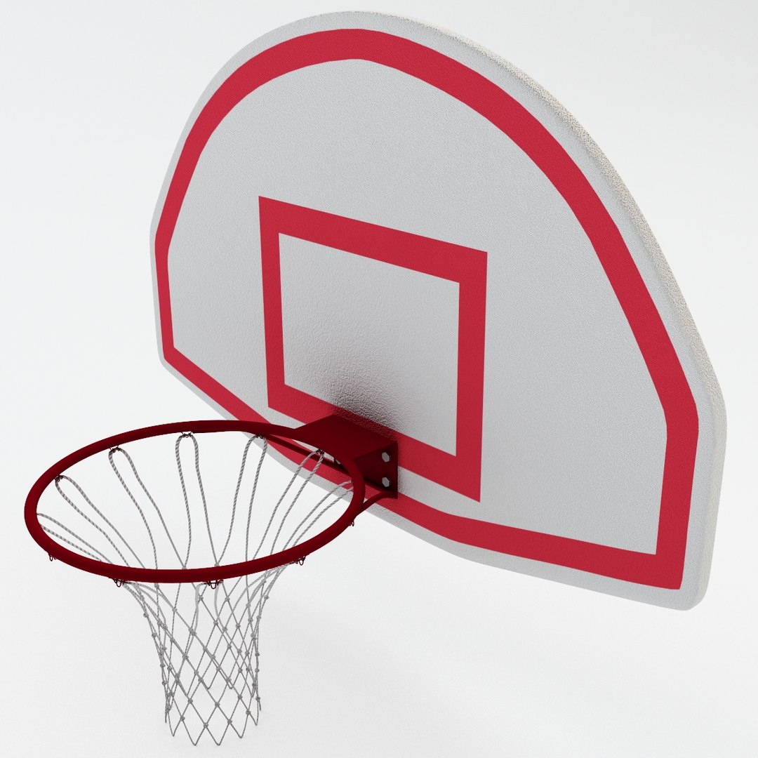 3ds Basketball Hoop Curved Backboard