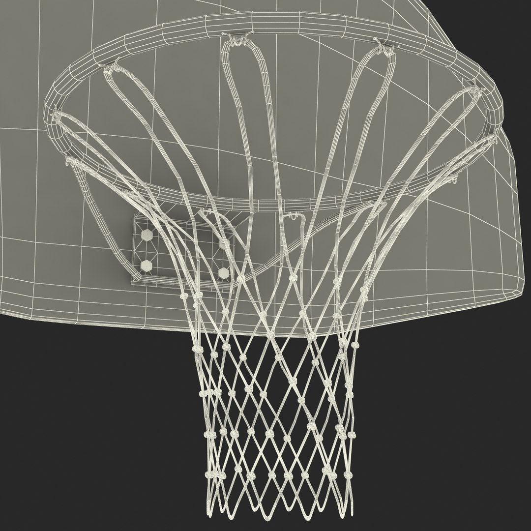 3ds basketball hoop curved backboard