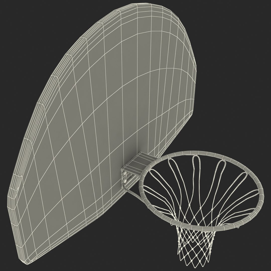 3ds basketball hoop curved backboard