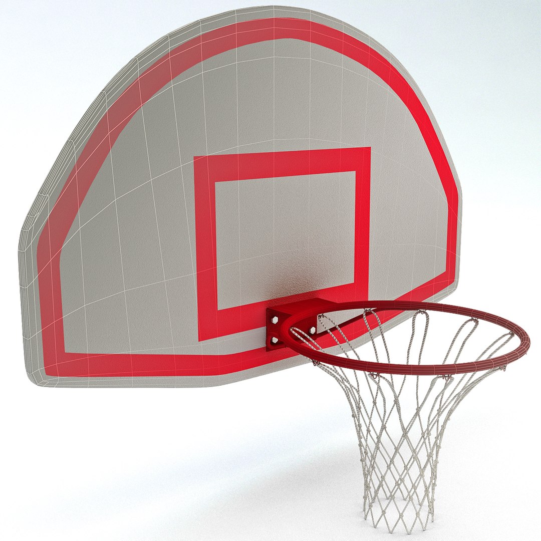 3ds Basketball Hoop Curved Backboard
