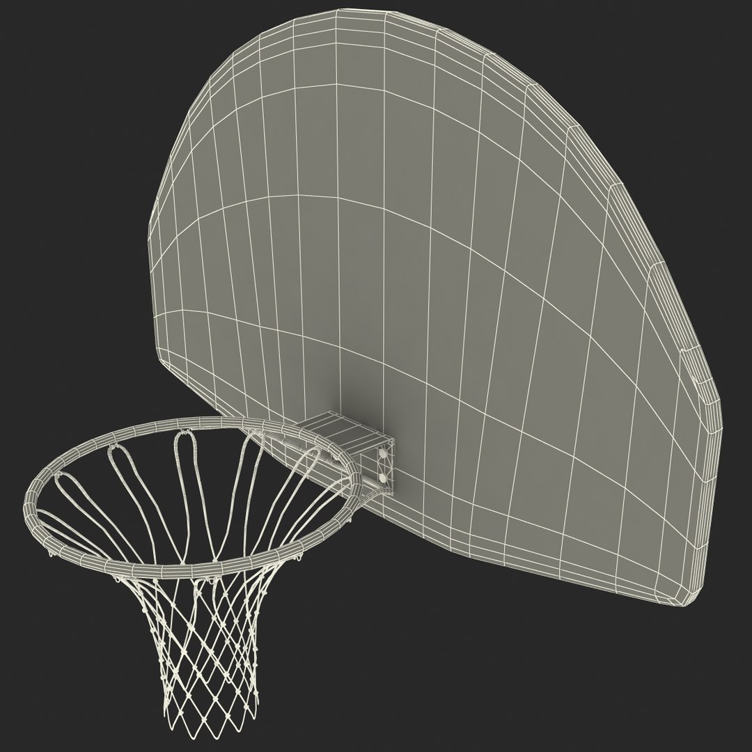 3ds basketball hoop curved backboard