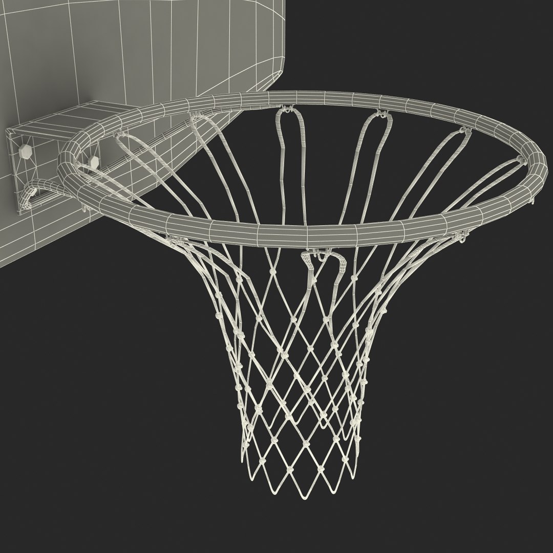 3ds basketball hoop curved backboard