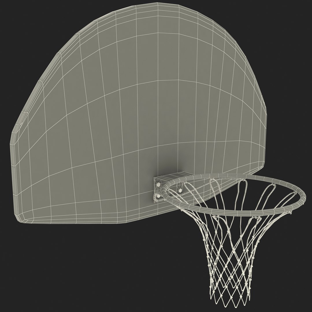 3ds basketball hoop curved backboard