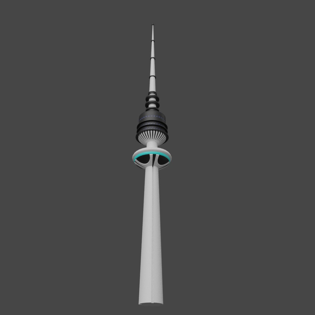 Cartoon Kuwait Liberation Tower Landmark 3D Model - TurboSquid 1797558